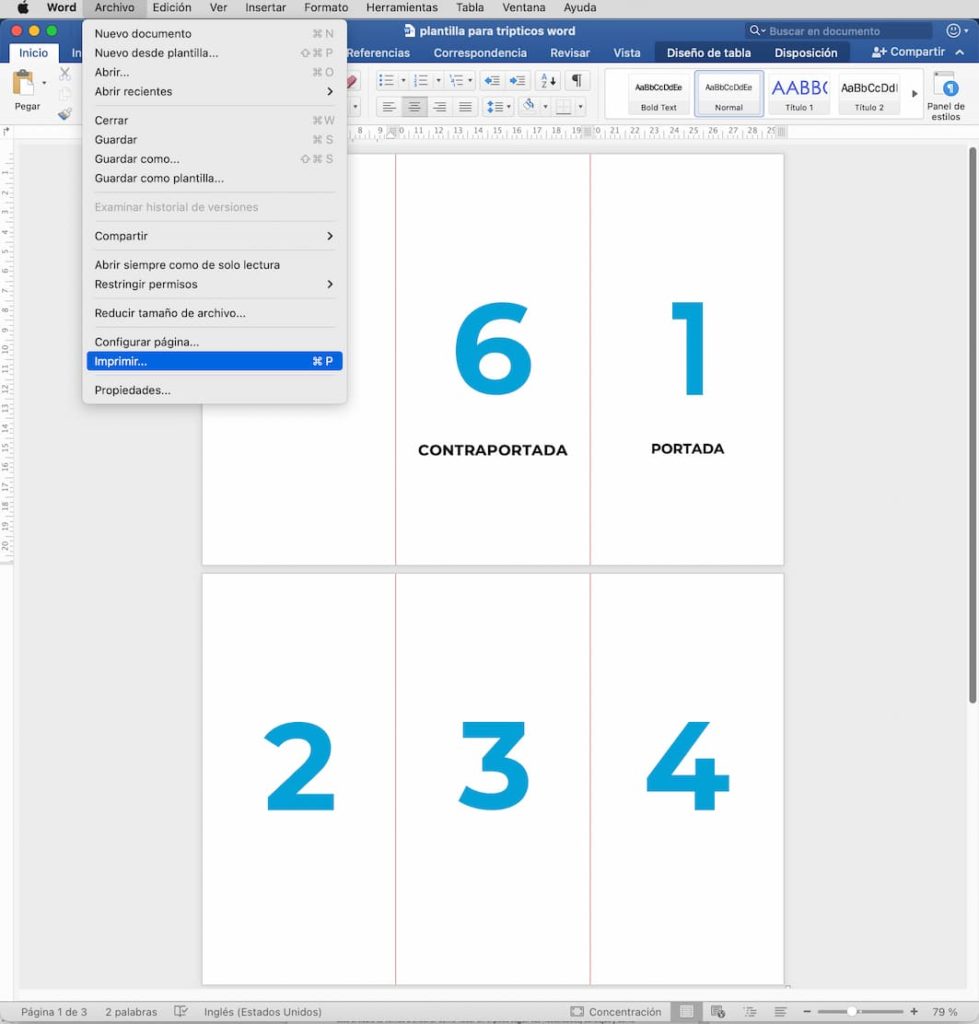 Como hacer un tríptico en word paso a paso - Marcaprint